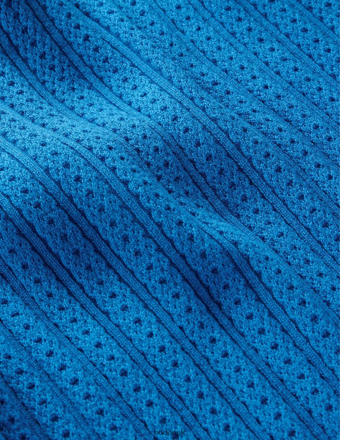 Boden Women Ribbed Pointelle High Neck Top 644HFZ2042 Nebulus Blue ...